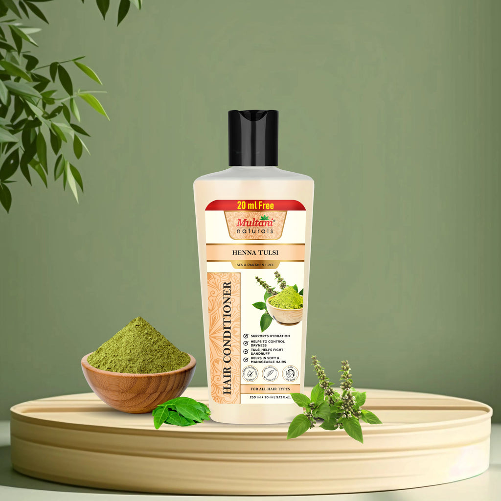 Multani Naturals Henna & Tulsi Hair Conditioner | For Silkier & Denser ...