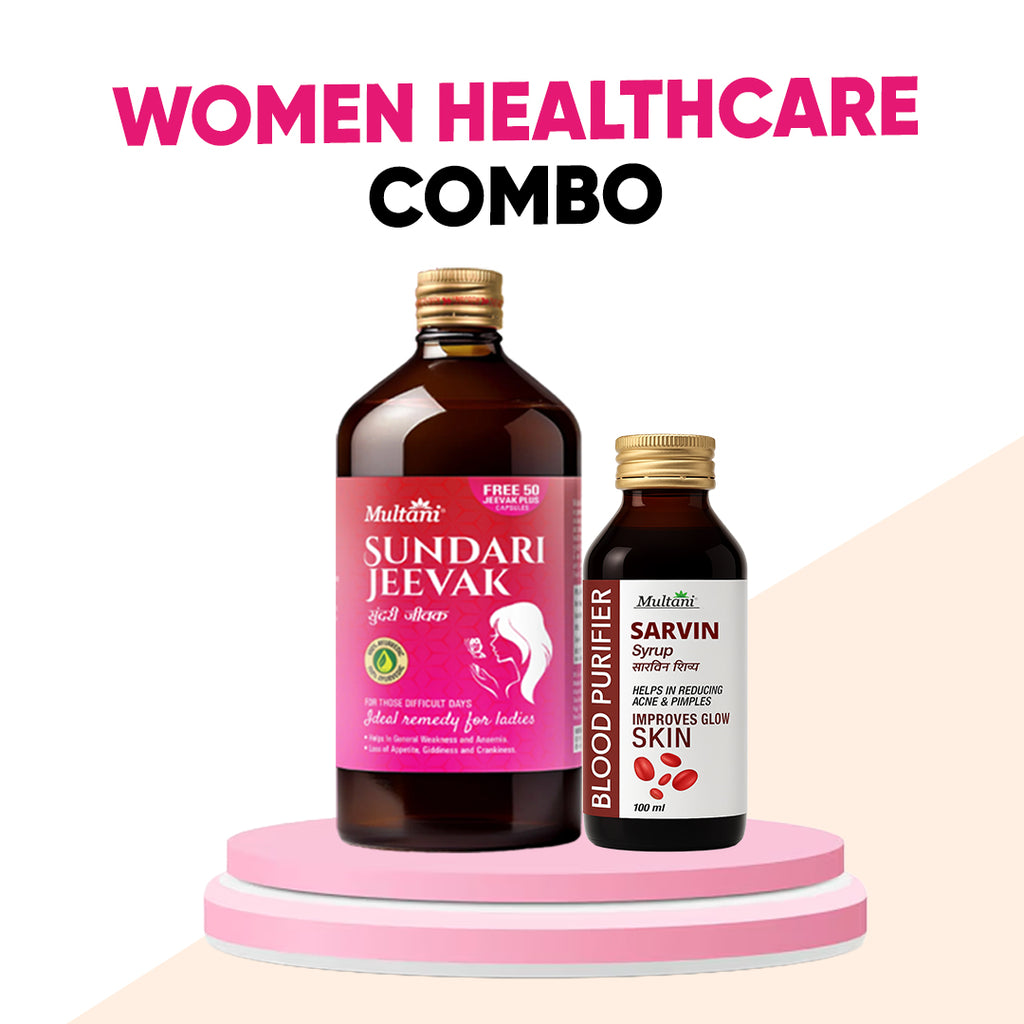 Multani Sundari Jeevak (200 ml) & Multani Sarvin Syrup (100 ml) Women ...